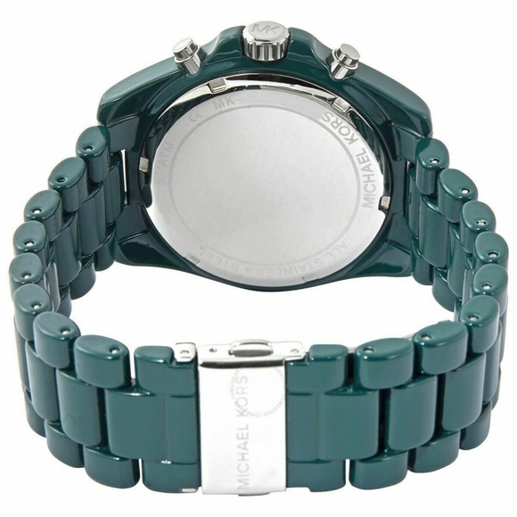 Michael Kors | Accessories | Nwt Mk Bradshaw Teal Coated Chronograph ...